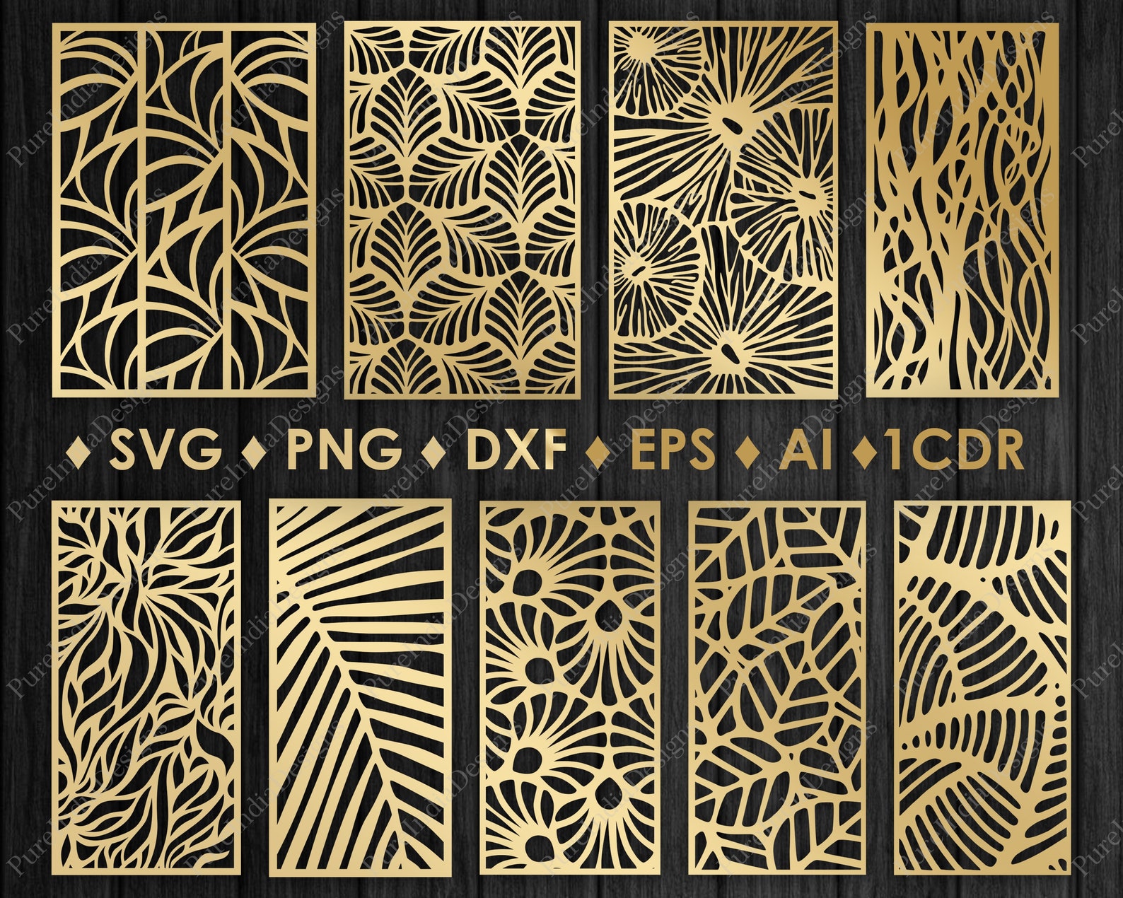 9 Pcs Bundle Partitions ,room Divider ,files Vector Panel, Fence ...