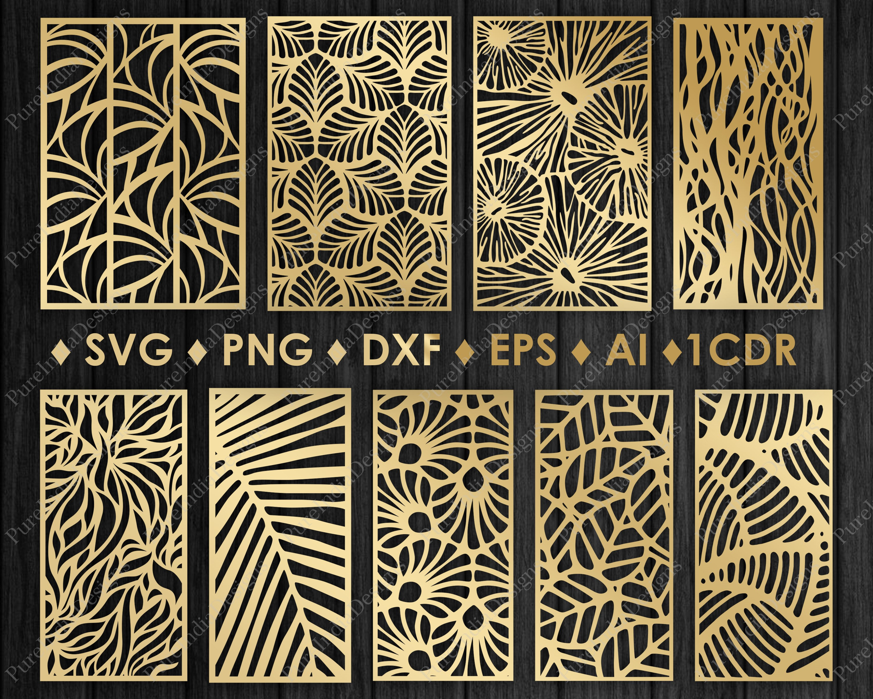 9 Pcs Bundle Partitions ,room Divider ,files Vector Panel, Fence ...