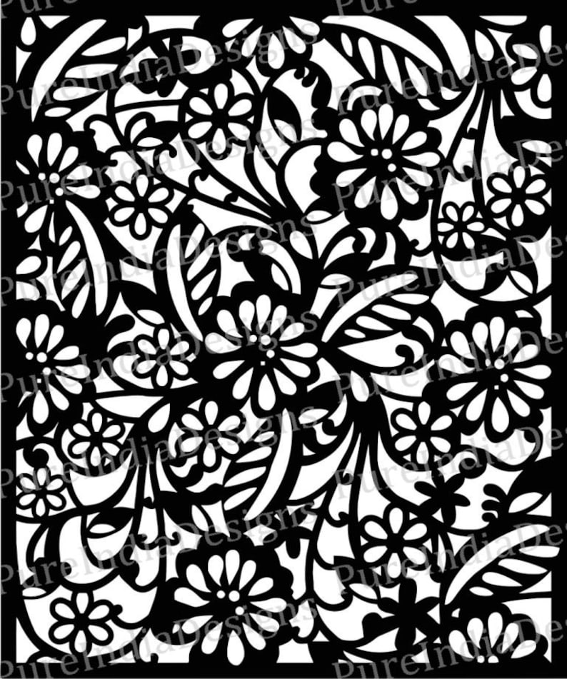 8 Designs Bundle, Floral,leafs, Privacy Screen, Decorative Panel, Svg ...