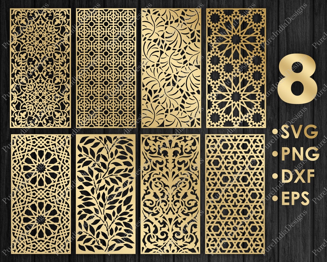 8 Pcs Bundle Partitions ,room Divider ,files Vector Panel, Fence ...