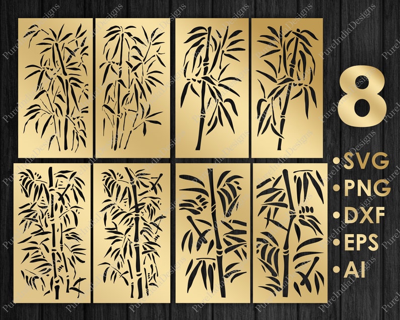 4 Designs Bundle Bamboo Tree Privacy Screen Decorative - Etsy India