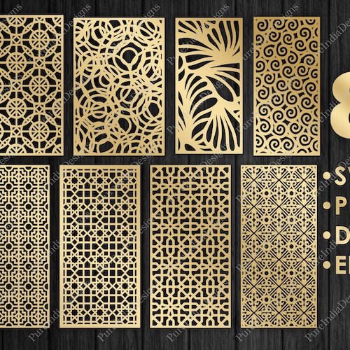 8 Pcs Bundle Partitions room Divider files Vector Panel - Etsy