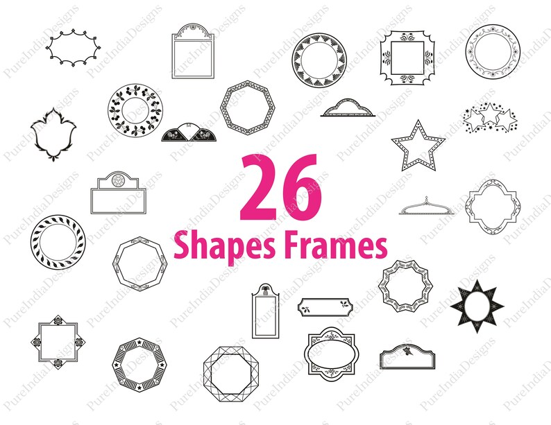 Frames svg Tag Shapes svg Frame SVG Files for Cricut Tags | Etsy
