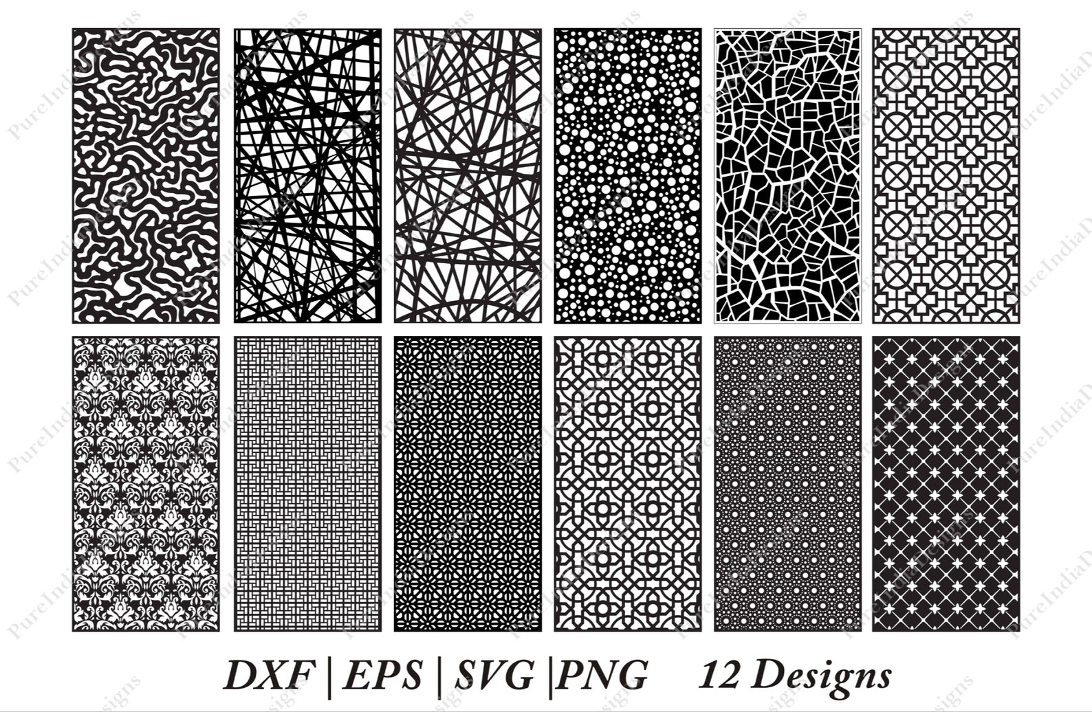 12 Pcs Bundle Partitions room Divider files Vector Panel - Etsy