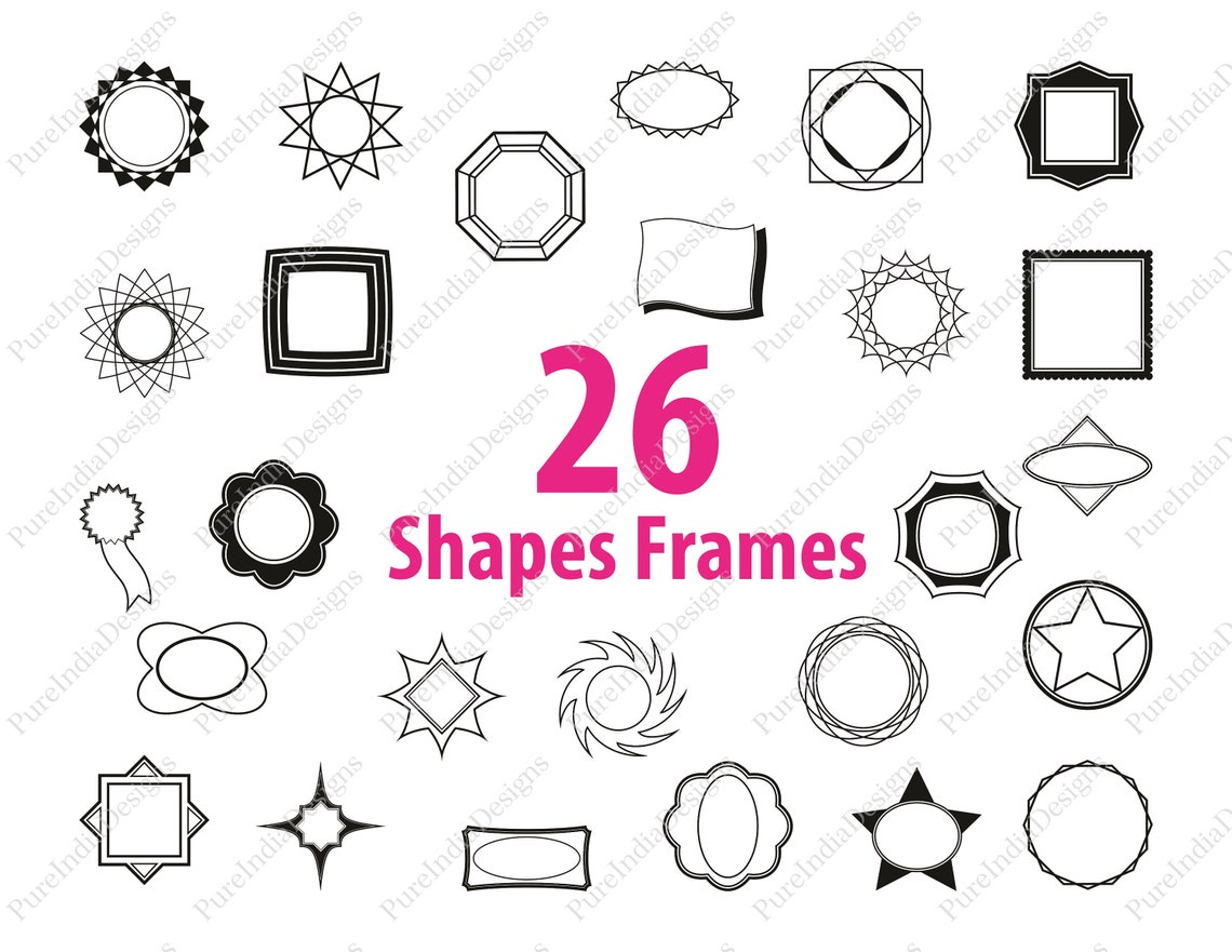 Frames Svg, Tag Shapes Svg, Frame SVG Files for Cricut, Tags Svg ...