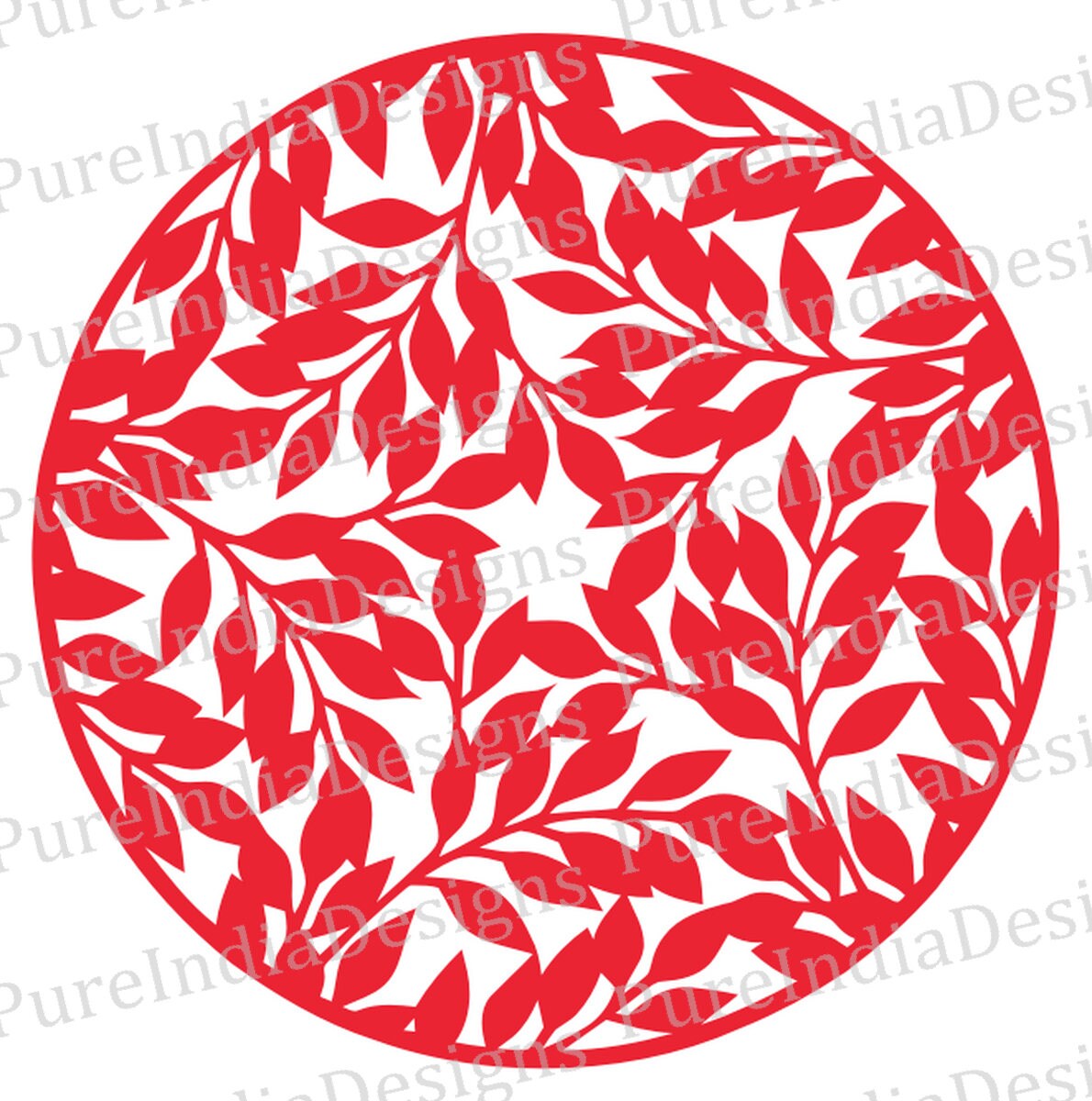 Leafs Circle svg Design Cutout Vector art Cricut | Etsy