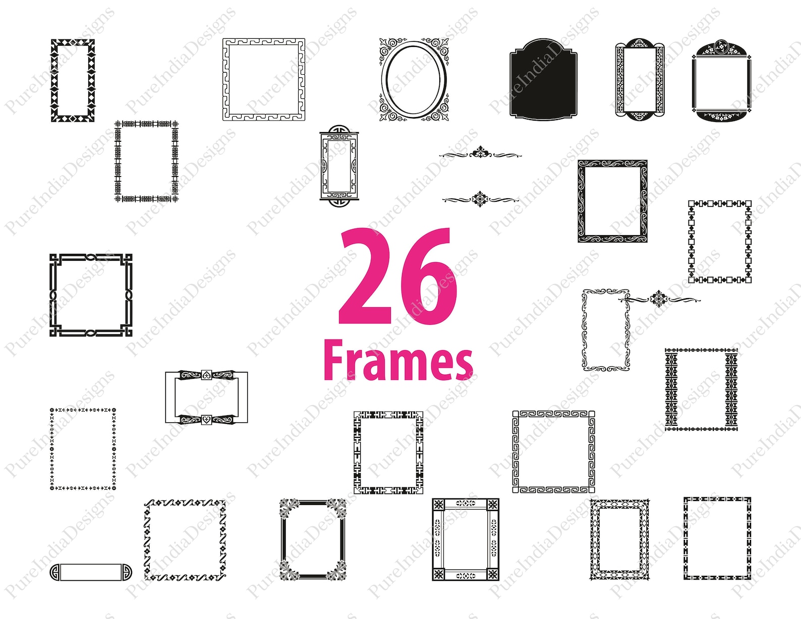 Frames Svg Tag Shapes Svg Frame SVG Files for Cricut Tags - Etsy