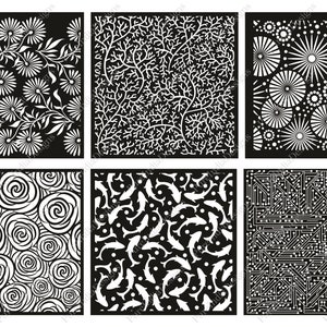 6 Designs Bundle Floral Privacy Screen Decorative Panel | Etsy