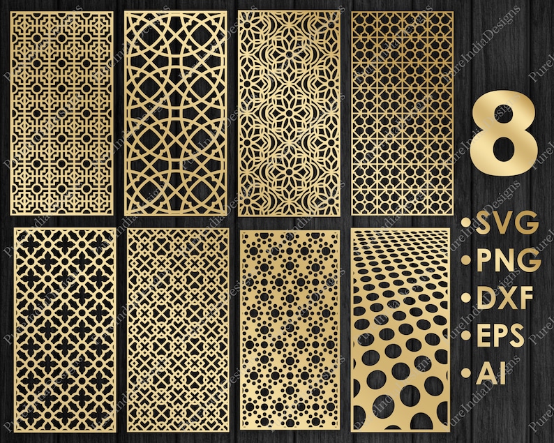 8 Pcs Bundle Partitions room Divider files Vector Panel | Etsy