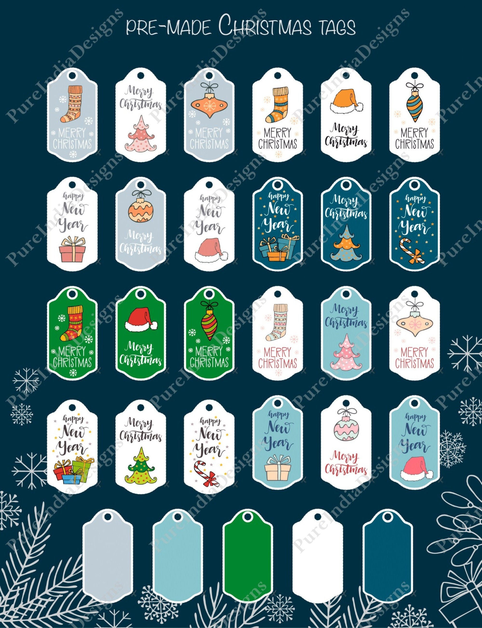 Christmas Tags Bundle Print ready Printable Christmas Gift | Etsy