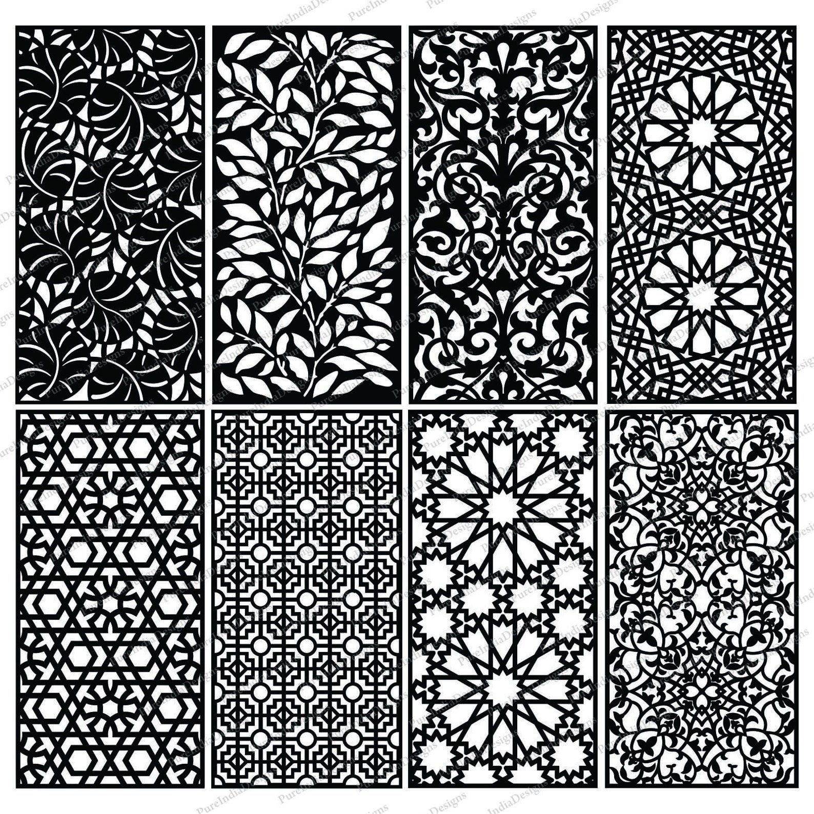 8 Pcs Bundle Partitions room Divider files Vector Panel | Etsy