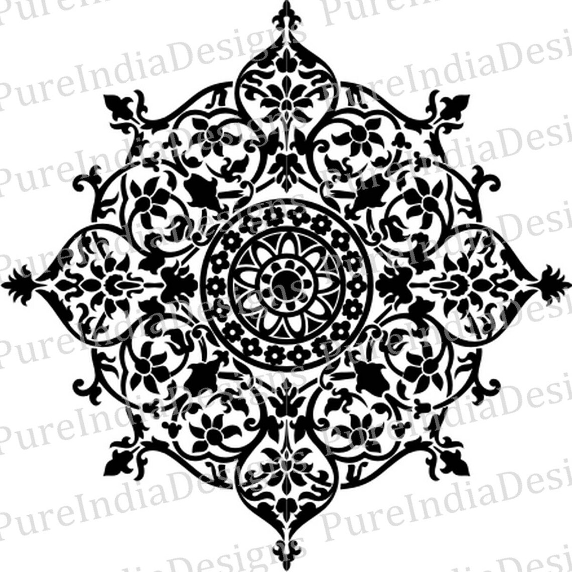 Mandala Svg Mandala Vector Logo Mandala Cutting File Indian - Etsy
