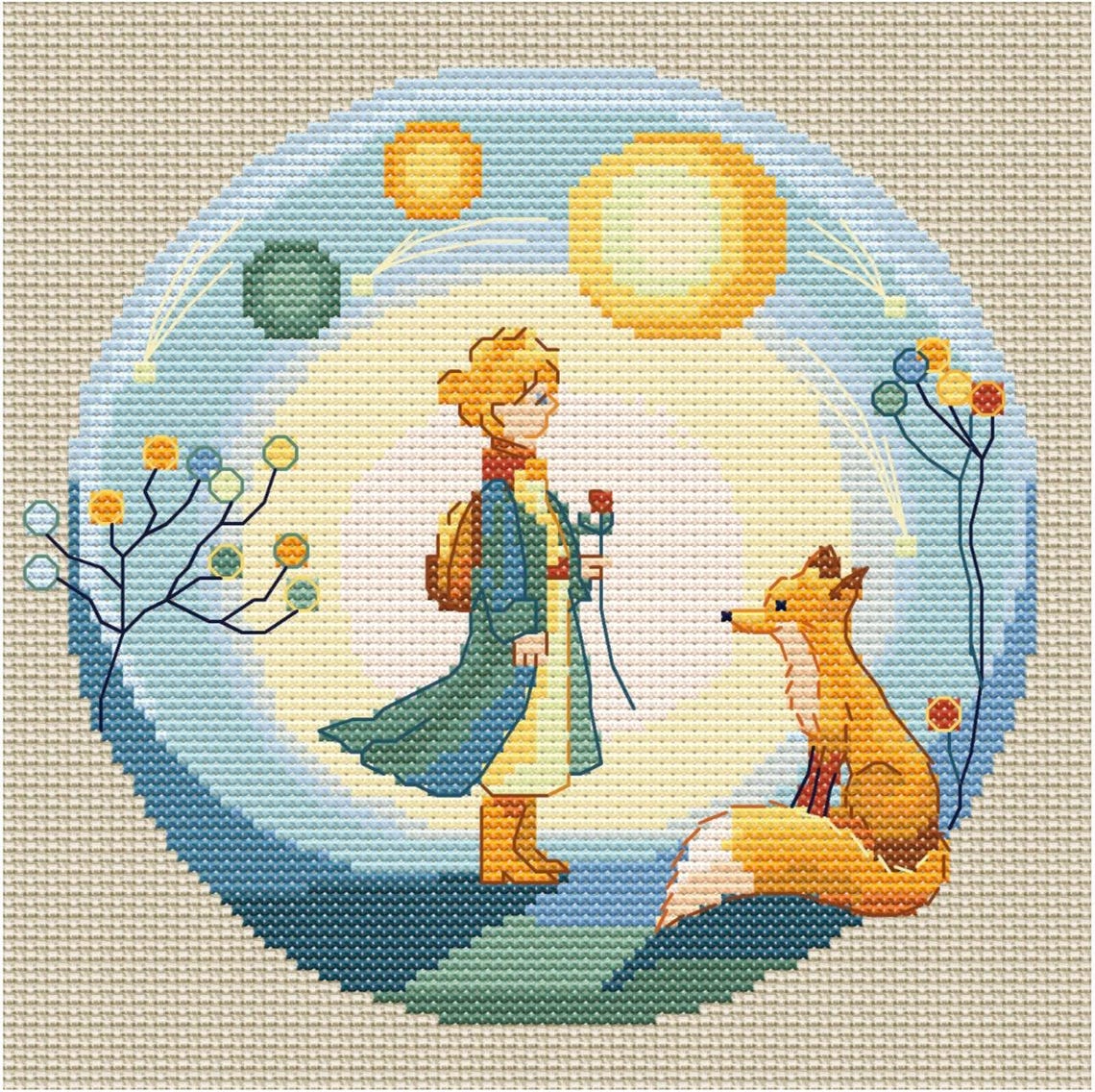 The Little Prince Cross Stitch Pattern: Kids Room Decor (PDF Pattern ...