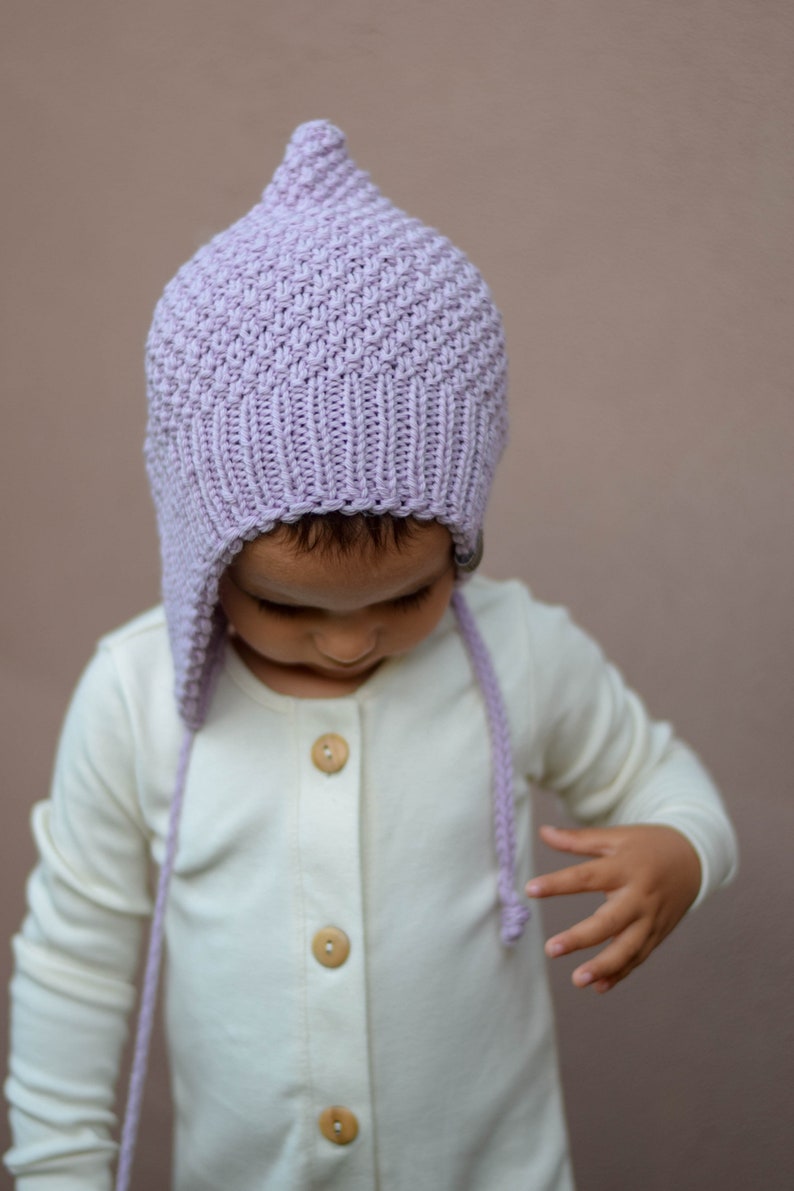 Hand Knitted Organic Merino Wool Pixie Bonnet in 6 Colours - Etsy Australia