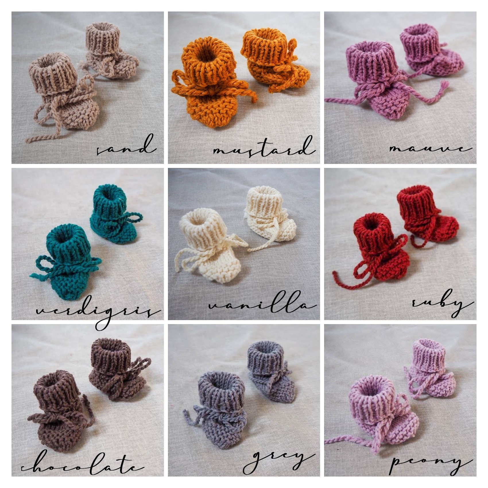 Hand Knitted Organic Merino Wool Baby Booties Newborn Baby | Etsy