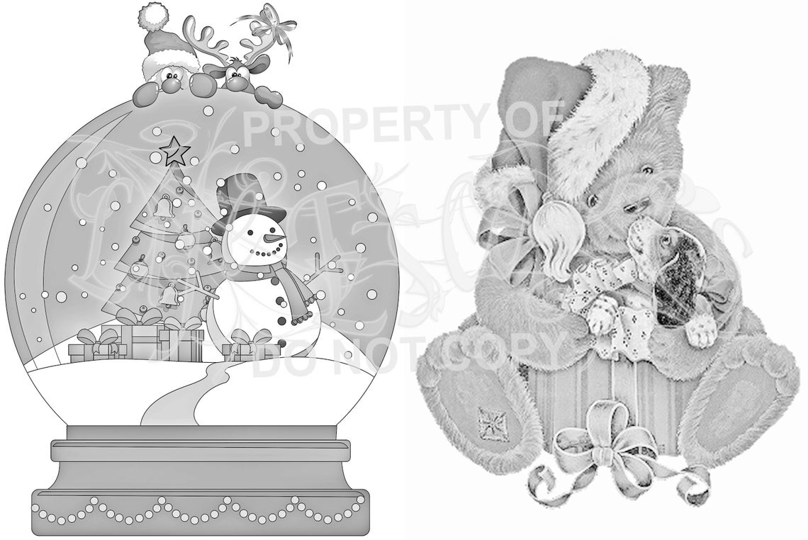 Coloring Book christmas Joy Coloring Pages for Adults. | Etsy