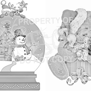 Coloring Book christmas Joy Coloring Pages for Adults. Grayscale ...