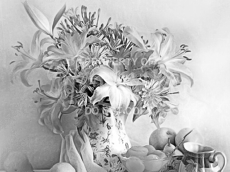 Coloring Book still Life Series 4 Sampler 10 Grayscale Coloring Pages ...