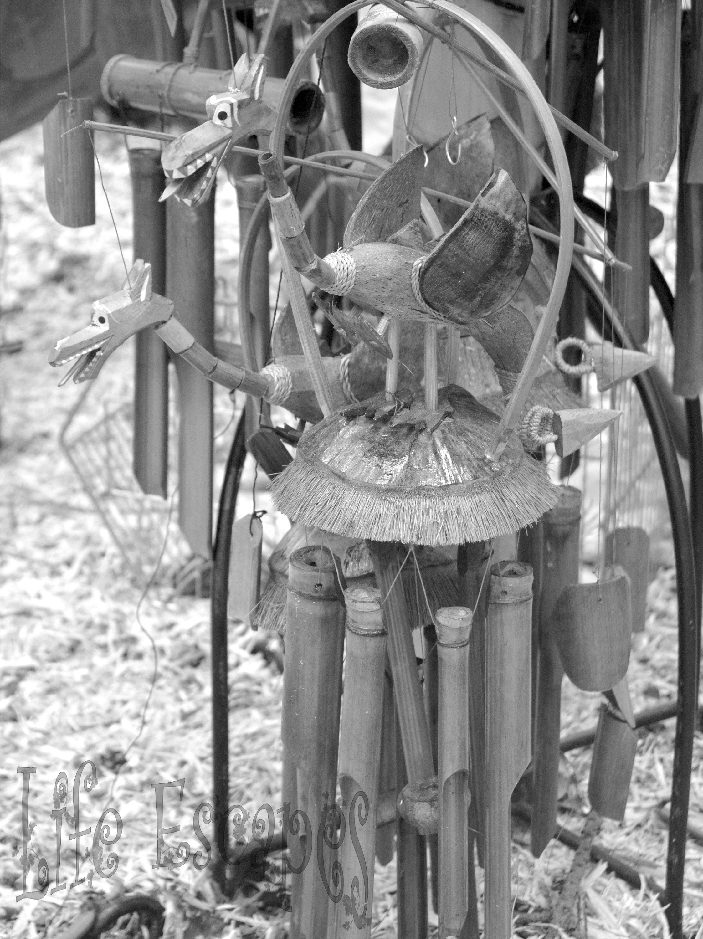 Grayscale Coloring Pages Wind Chimes Sampler 10 Full Size | Etsy