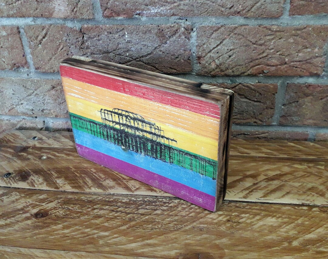 Pride Flag, LGBTQ Pride, Brighton, Wood Photo Block, - Etsy