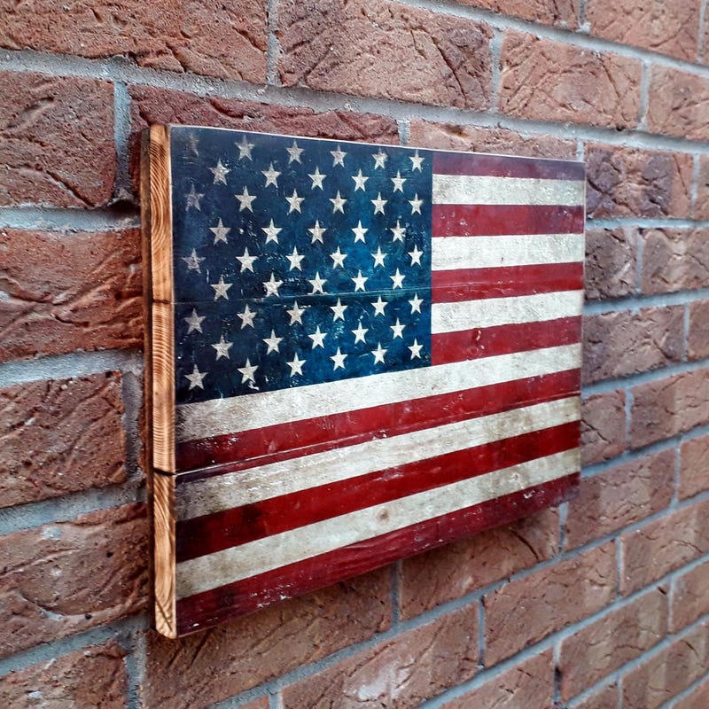 Custom Us Wood Flag - Etsy UK