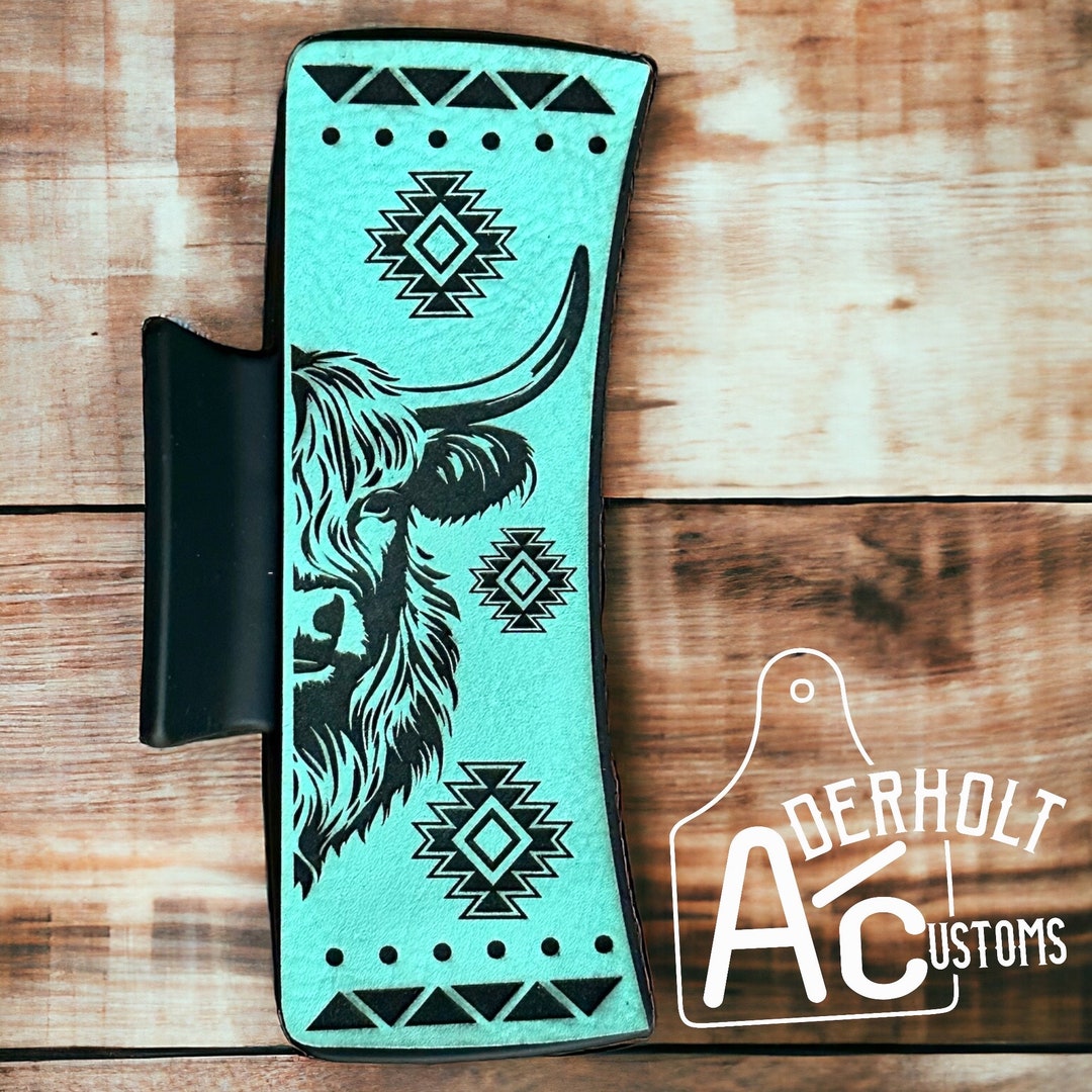 Highland Cow/aztec Hair Clip Cowgirl Hair Claw - Etsy