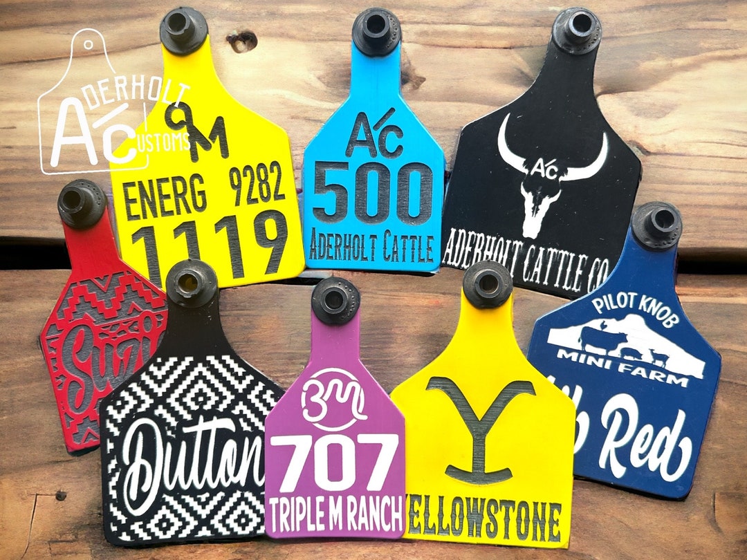 Custom Engraved Ear Tag Add Your Cattle Brand Lifetime Warranty Ritchey ...