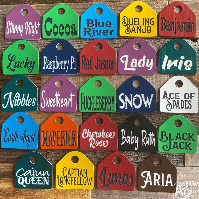 Custom Engraved Goat Ear Tag Collar Tag Sheep Pig Ear Tags - Etsy