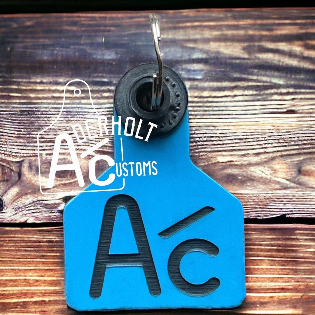 Custom Engraved Ear Tag Keychains - Add Your Brand - Lifetime Warranty ...