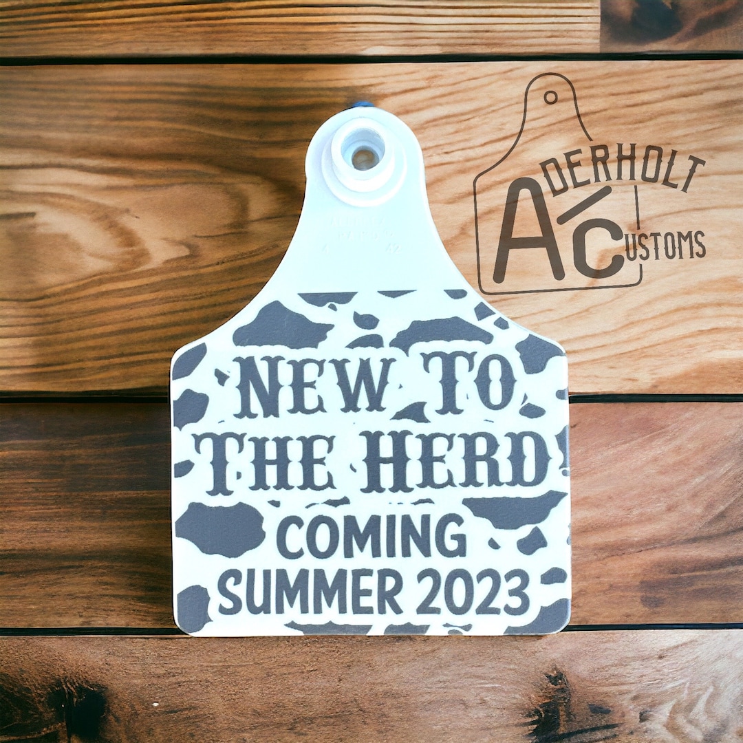 Pregnancy Announcement - Customized Ear Cow Tag - Personalized Allflex ...