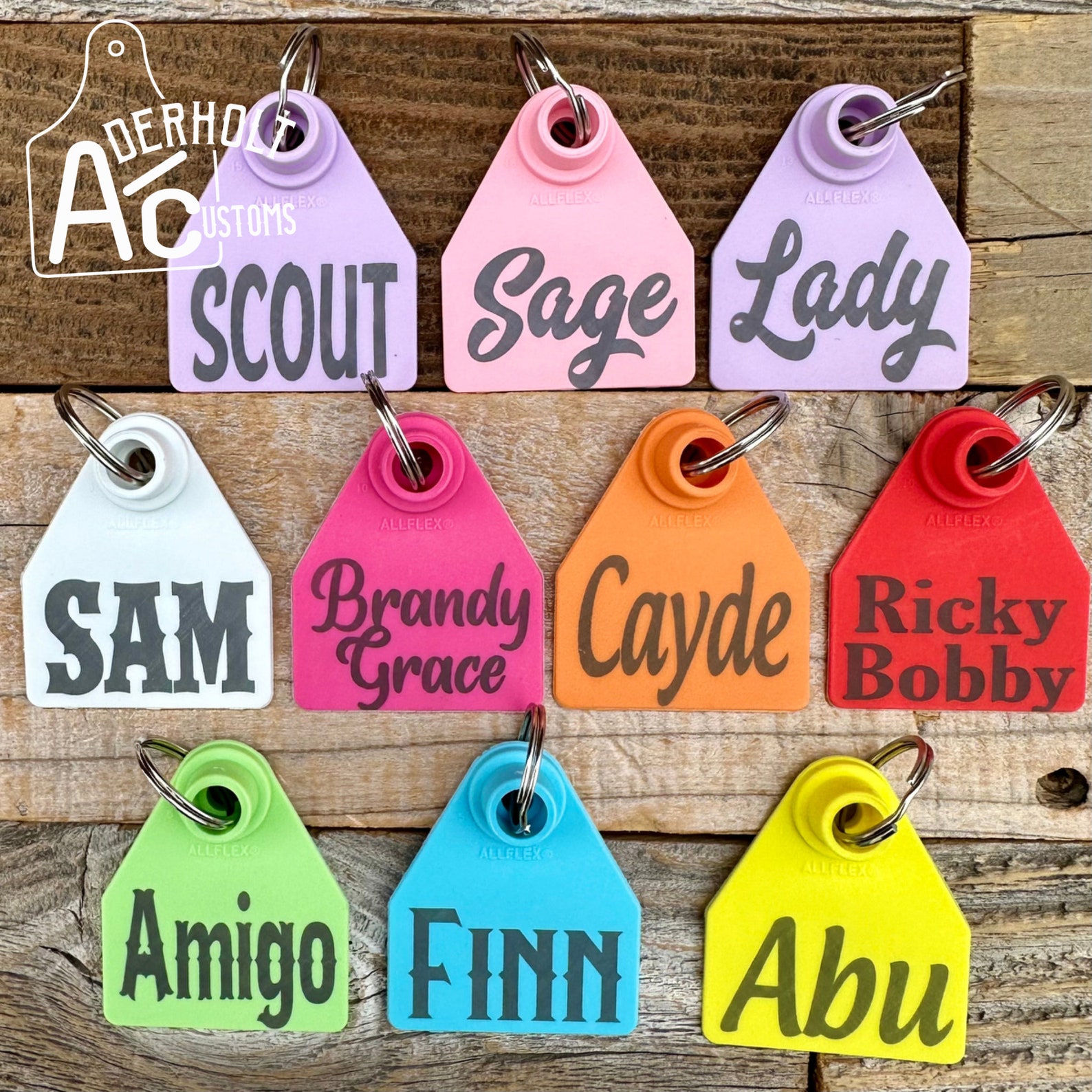 Custom Dog Tag Allflex Livestock Tags Laser Engraved Personalized Pet ...