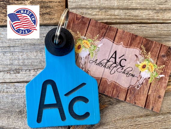 Custom Engraved Ear Tag Keychains Add Your Brand Lifetime - Etsy