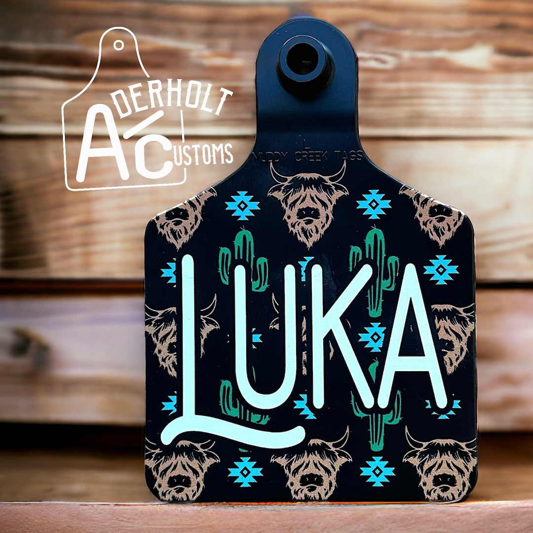 Custom Cattle Ear Tag - UV Printed Full Color Weatherproof ...