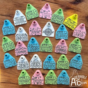 Custom Laser Engraved Small Livestock Ear Tag - Etsy