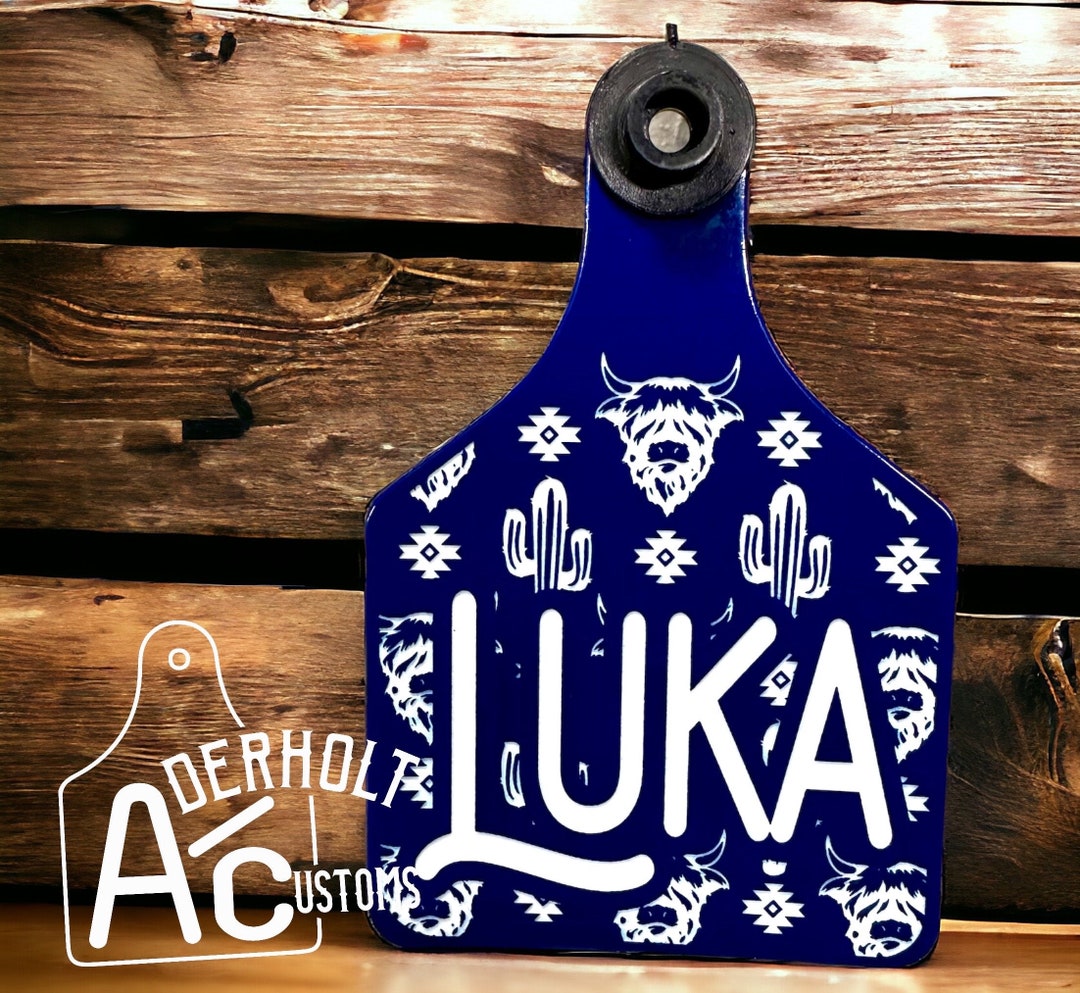 Custom Engraved Ear Tag - Add Your Cattle Brand - Lifetime Warranty ...