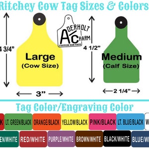 Custom Engraved Ear Tag Add Your Cattle Brand Lifetime Warranty Ritchey ...