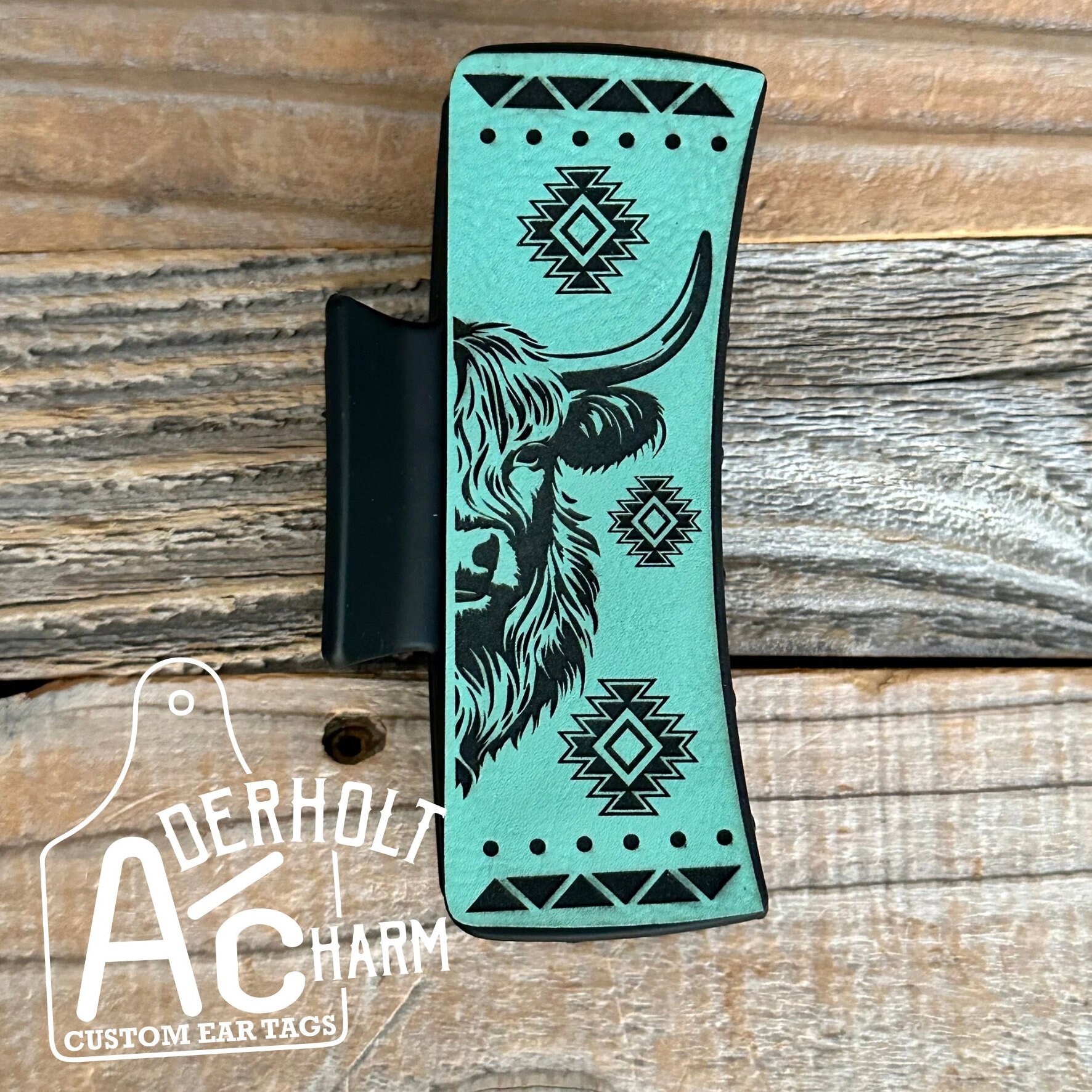 Highland Cow/aztec Hair Clip Cowgirl Hair Claw - Etsy