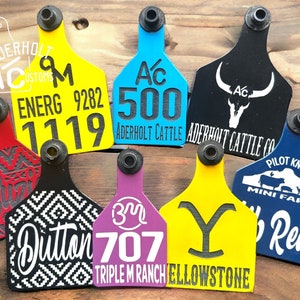 Custom Engraved Ear Tag Add Your Cattle Brand Lifetime Warranty Ritchey ...