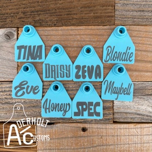 Custom Engraved Livestock Ear Tag - Laser Engraved Goat Pig Sheep Ear ...