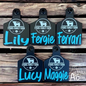 Custom Cattle Ear Tag - UV Printed Full Color Weatherproof ...