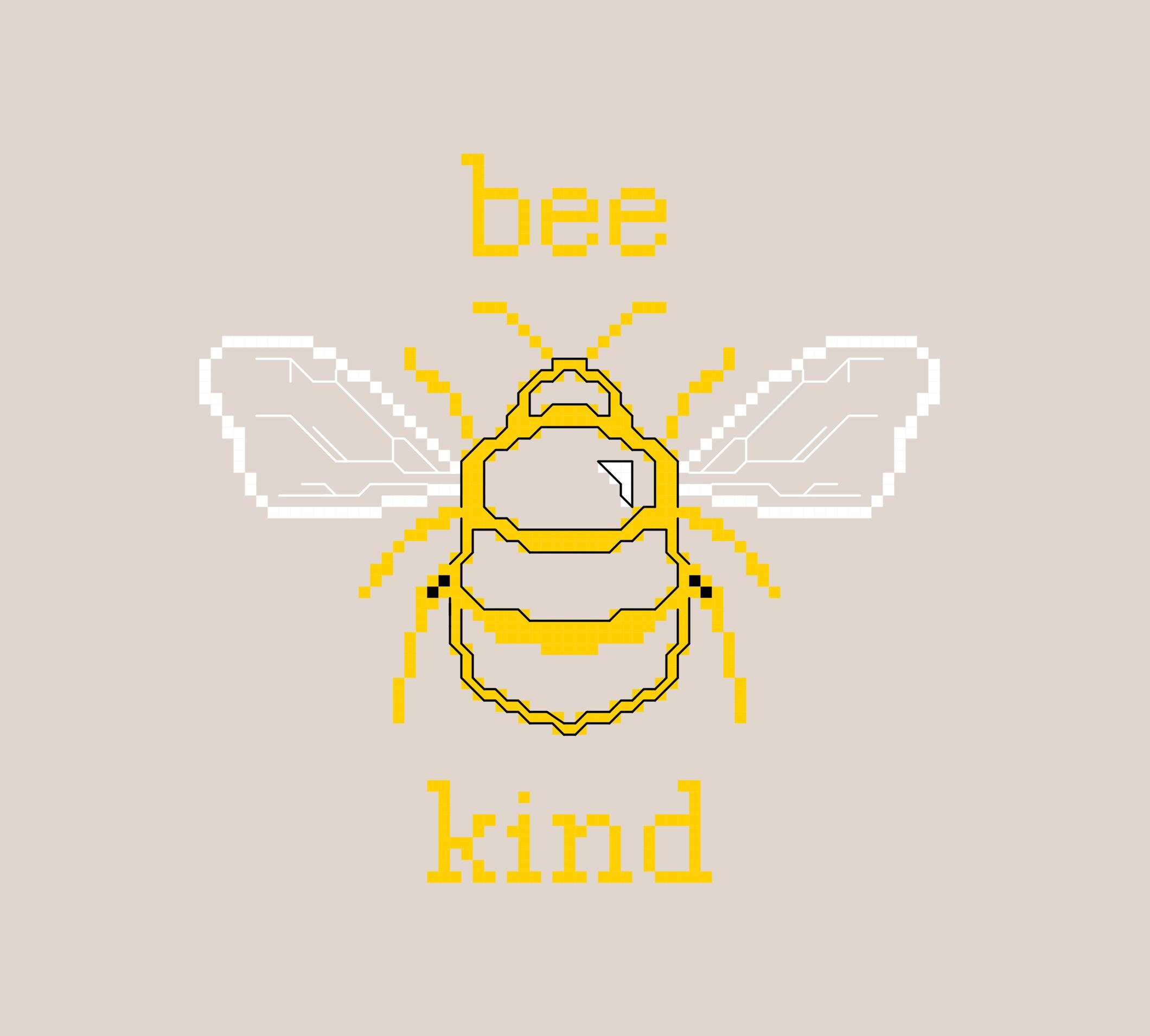 Bee Kind Cross Stitch Pattern - Etsy