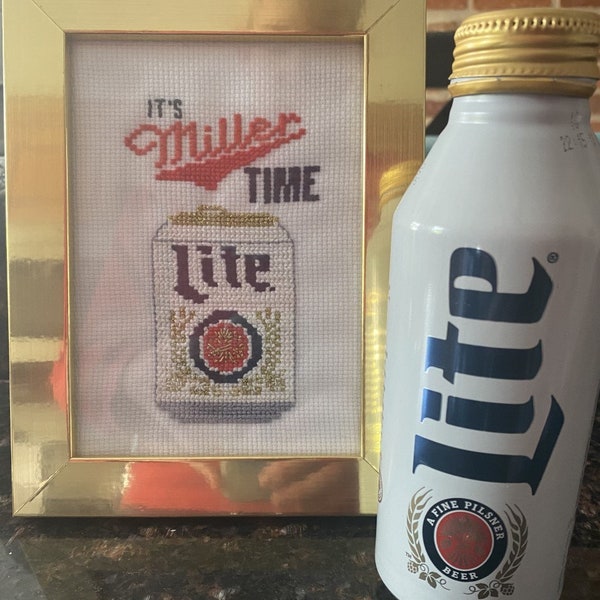 Miller Lite Cross Stitch - Etsy