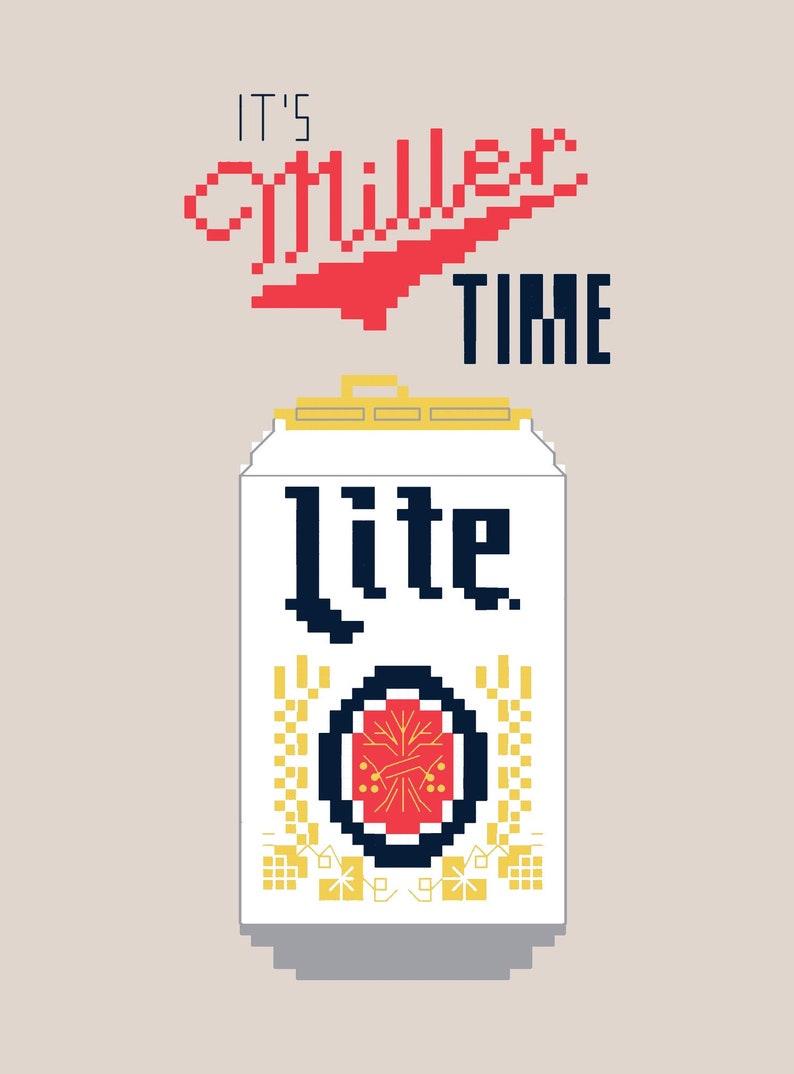 It's Miller Time *** Cross Stitch Pattern Only *** - Etsy