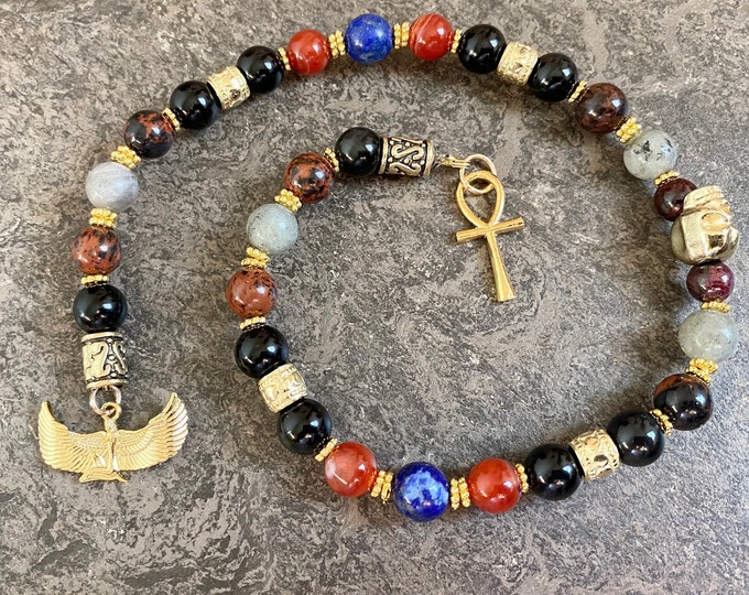 Nephthys Greek Goddess Prayer Beads, Winged Goddess, Nebet-het ...