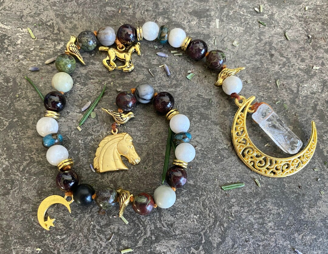 Rhiannon Goddess Prayer Beads, Epona Prayer Beads, Celtic Paganism ...