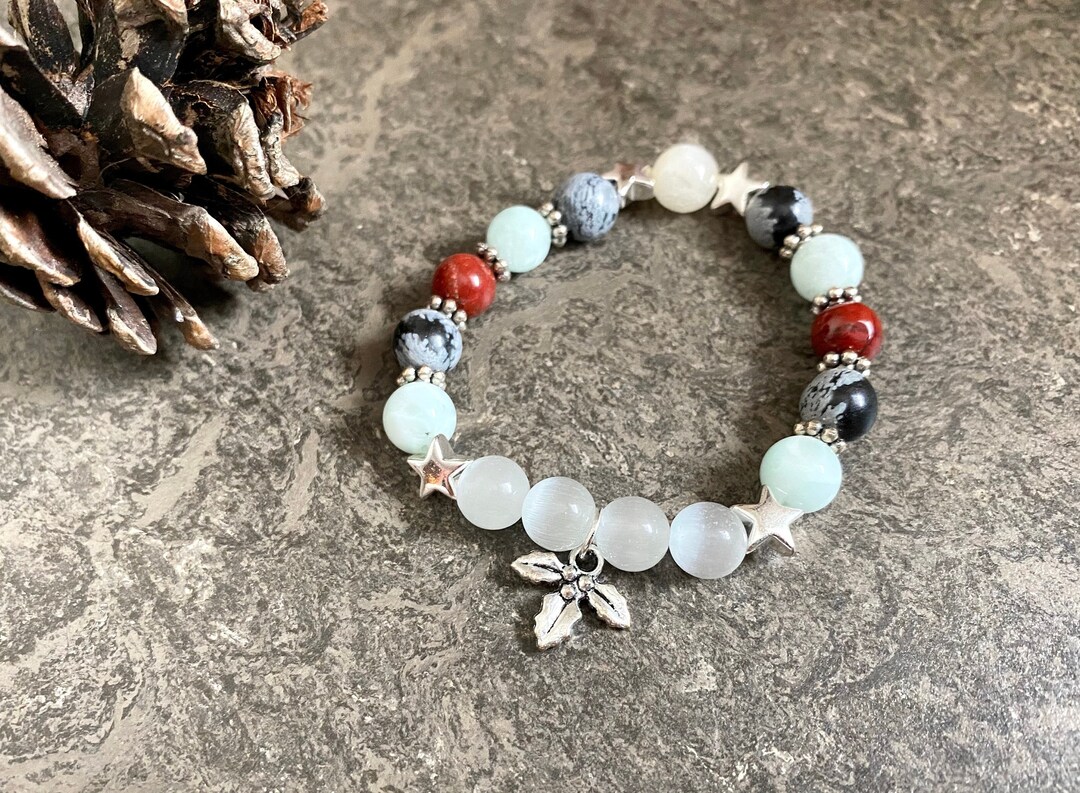 Yule Wheel of the Year Devotional Bracelet, Winter Solstice, Wicca ...