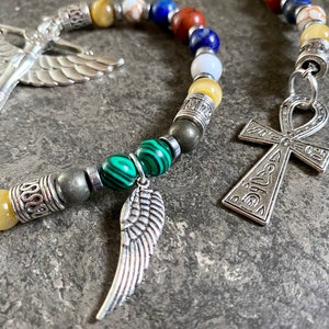 Isis Egyptian Goddess Prayer Beads, Winged Goddess Isis, Meditation ...