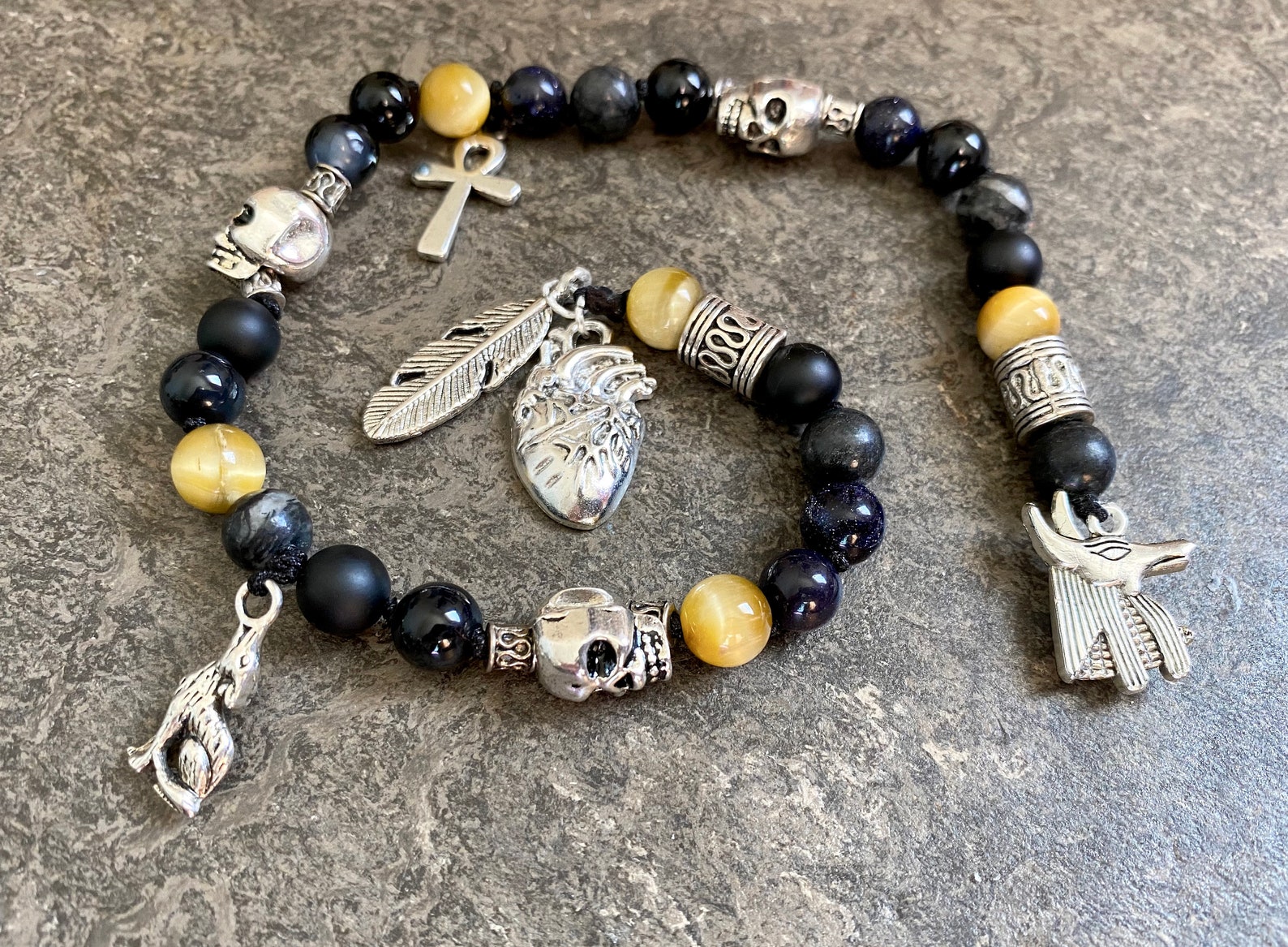 Anubis Prayer Beads, Pagan Prayer Beads, Egyptian Mythology, Anubis ...