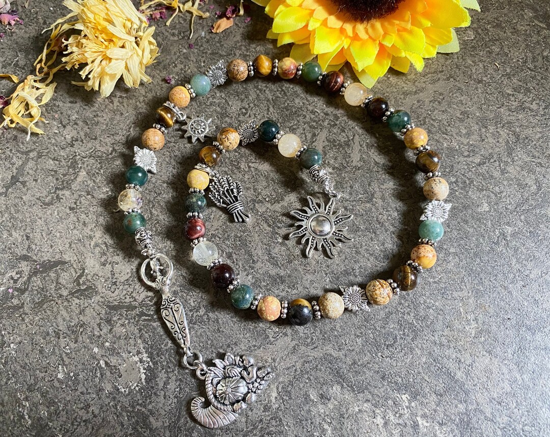 Lammas Prayer Beads, Wheel of the Year, Lammas Altar, Lughnasadh Decor ...