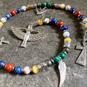 Isis Egyptian Goddess Prayer Beads, Winged Goddess Isis, Meditation ...